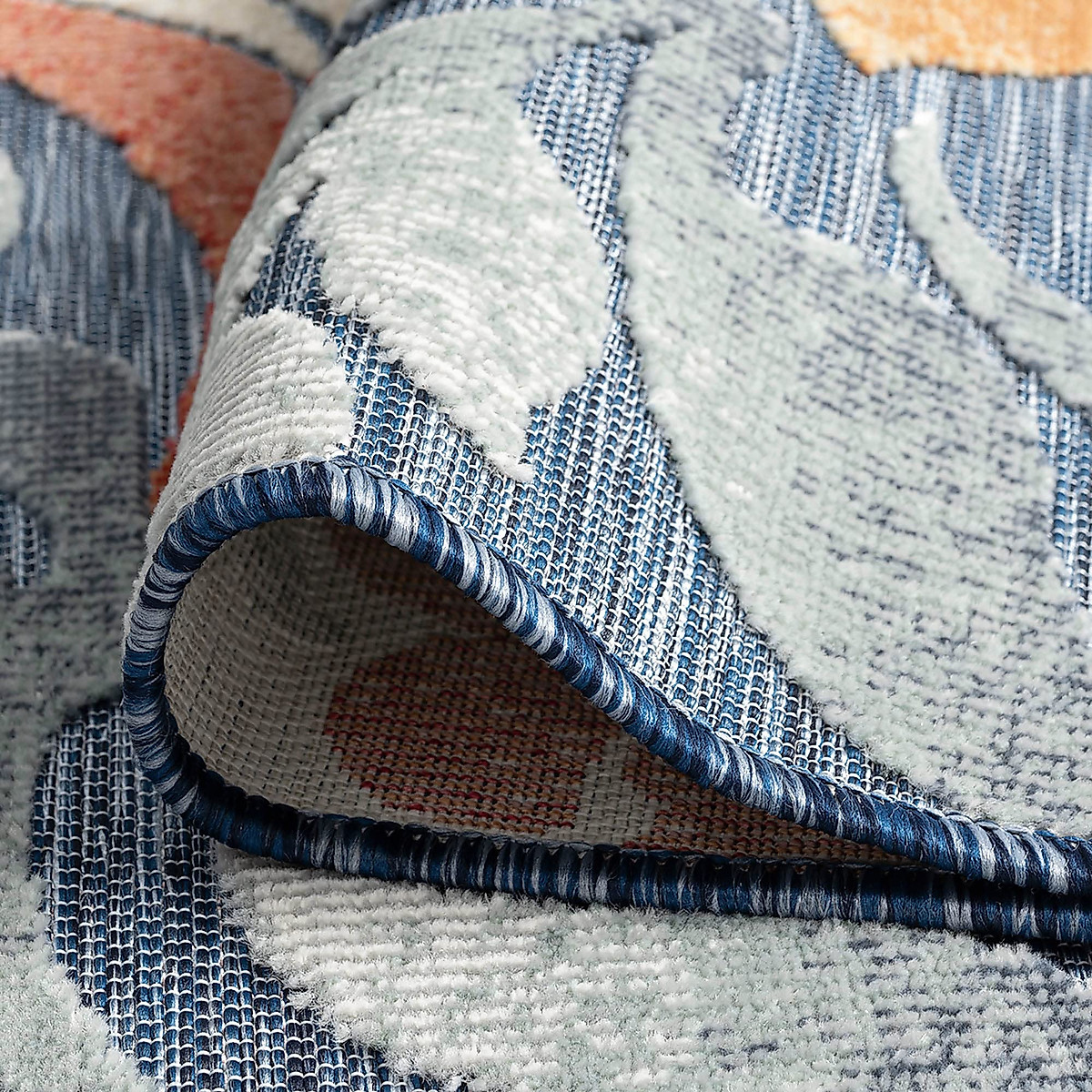 Water Resistant Modern 2x3 Indoor Outdoor Patio Rug | Floral, Small Outdoor Rugs for Patios, Deck, Porch, Entryway | Outside Area Rug | 1'11'' x 3'