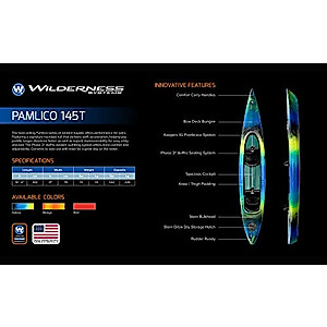 Wilderness Systems Pamlico 145 | Sit Inside Recreational Kayak | Tandem Kayak | 14' 6" | Red