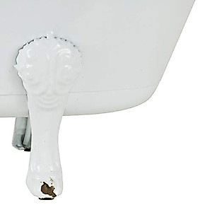 Foreside Home & Garden White Black Distressed Rim Enamel Decorative Bathtub