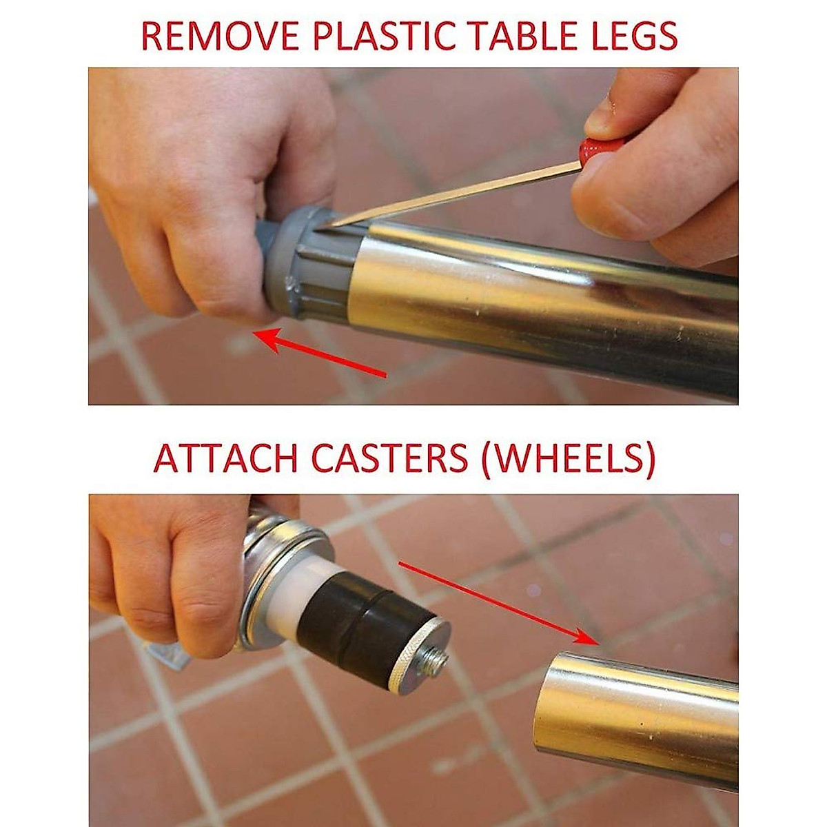 AmGood 18" X 48" Stainless Steel Work Table - with Open Base & Wheels | Food Prep | Utility Work Station | NSF Certified