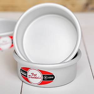 Fat Daddio's Round Cake Pan, 3 x 3 Inch, Silver