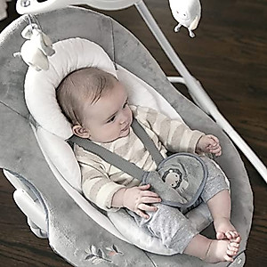 Ingenuity InLighten Baby Swing - Cool Mesh Fabric, Vibrations, Swivel Infant Seat, Nature Sounds, Light Up Motorized Mobile - Braden