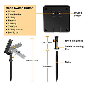 Extra-long 288FT 800LED Solar Fairy String Lights, 4-Pack 72FT 200 LED Outdoor Twinkle Lights Waterproof, 8 Lighting Modes, Warm White Copper Wire Lights for Deck Backyard Tree Garden Fence Pool Party