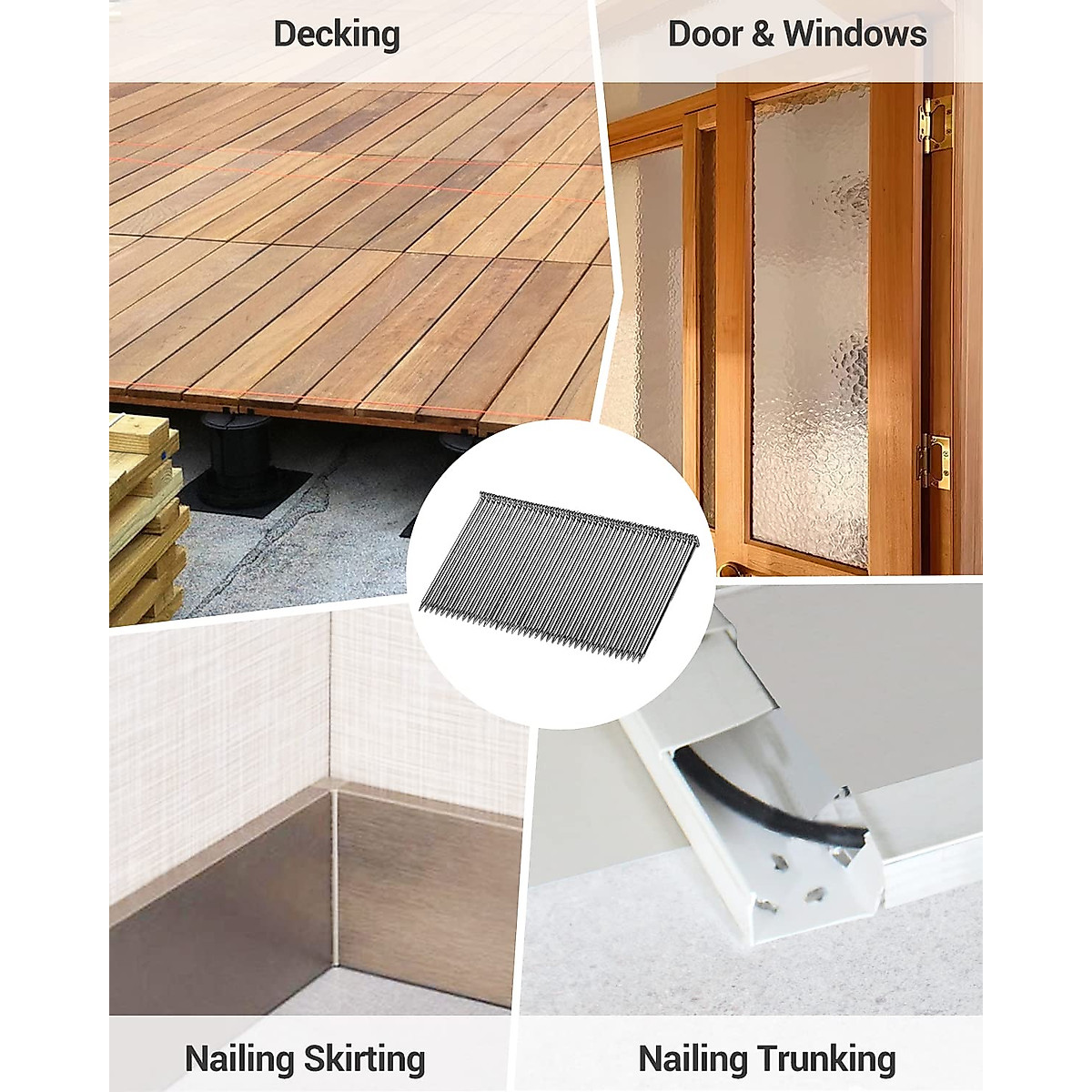 meite 14 Gauge Concrete T Nails for Pneumatic Concrete Nailer Gun - 1-1/2" Length Galvanized Concrete Finish Nails (400 PCS/BOX)