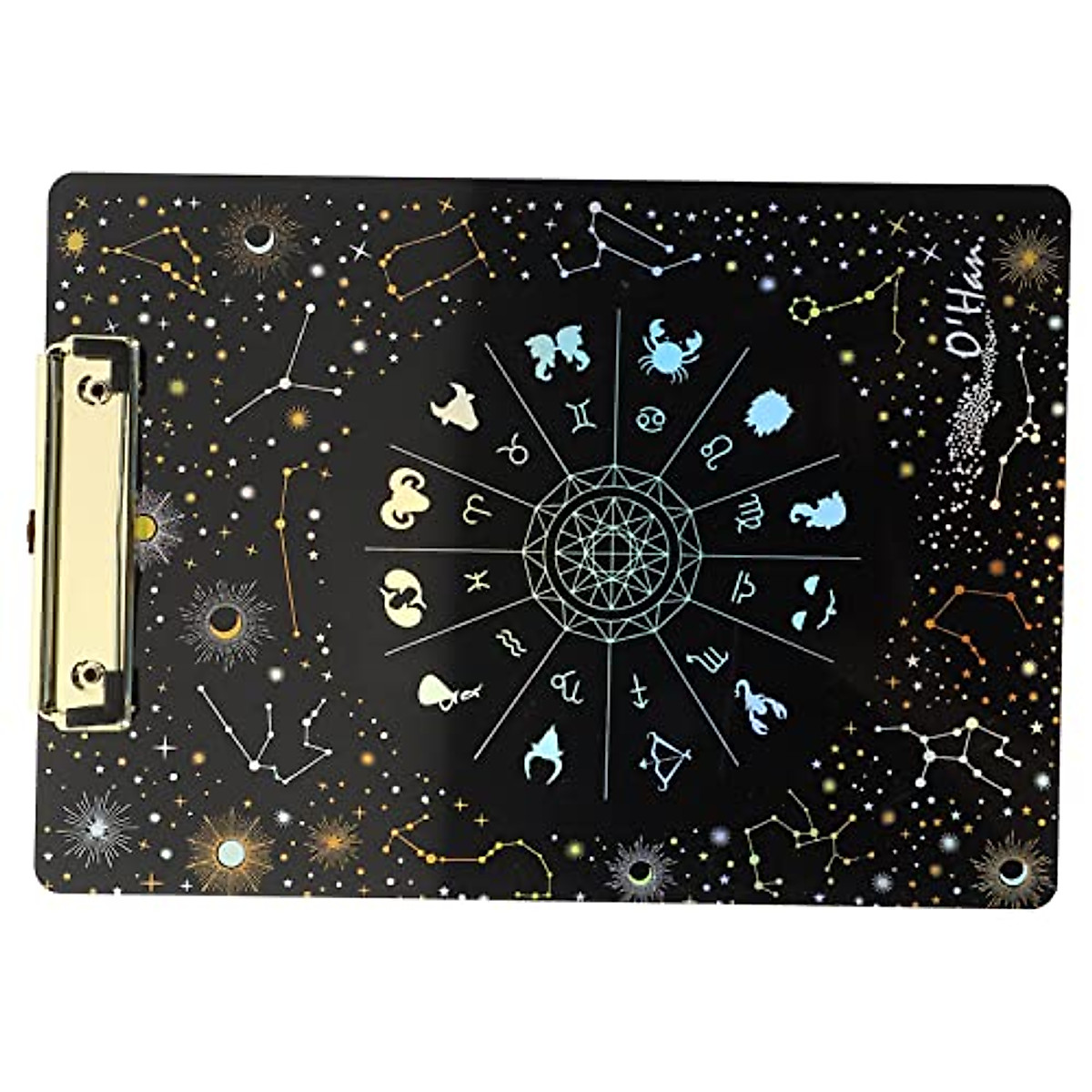 3pcs Portable Clip Document Fashion Paper Exam Low Convenient Pattern Practical Storage Teacher for Office Board Writing Decorative Clipboards with File