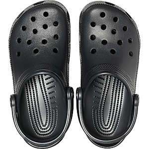 Crocs Unisex-Adult Classic Clogs (Best Sellers), Black, 10 Men/12 Women