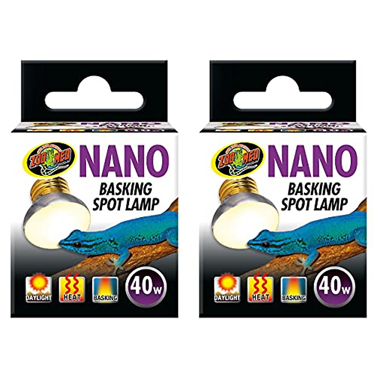 Zoomed Nano Basking Spot Lamp 40w (2 Pack) & Includes Attached DBDPet Pro-Tip Guide