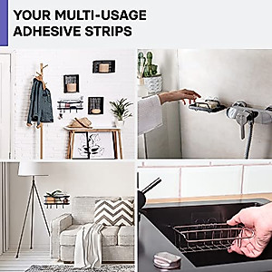 KINCMAX 2 Packs Strong Sticky Waterproof Heavy-Duty Sponge Holder Adhesives Nail Free Transparent Adhesive Pads for Kitchen Sink Organizers, Sink Brush Holder, Soap Dishes