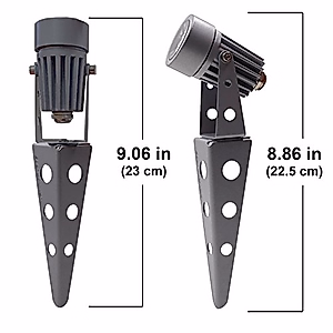 Mini 50X Twin Solar Spotlight (Cool White LED) Outdoor Waterproof Dimmable Dusk to Dawn for Garden Landscape Pathway Car Porch Entrance Lighting Uplight Downlight, Grey Finish