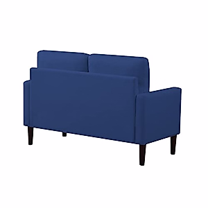 Msaleen Small Sofa Mini Couch Loveseat – Blue Couch Sofa Button Tufted Couch, Mid Century Small Loveseat 2-Seater Contemporary Modern Sofas Small Loveseat for Small Space Navy Blue Accent Love Seat