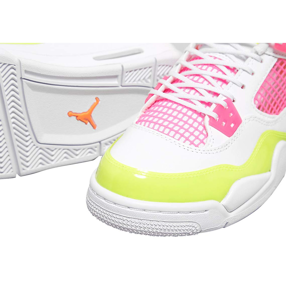 Jordan Big Kid's 4 Retro SE Lemon Venom White/White-Lemon Venom (CV7808 100) - 5