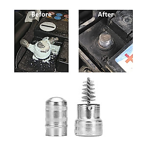 12 in 1 Battery Terminal Cleaner Kit - Must Have Tool Best for Extend Car Marine Battery Life with 10PCS Fiber Washers Protector and 2PCS Cleaning Brush