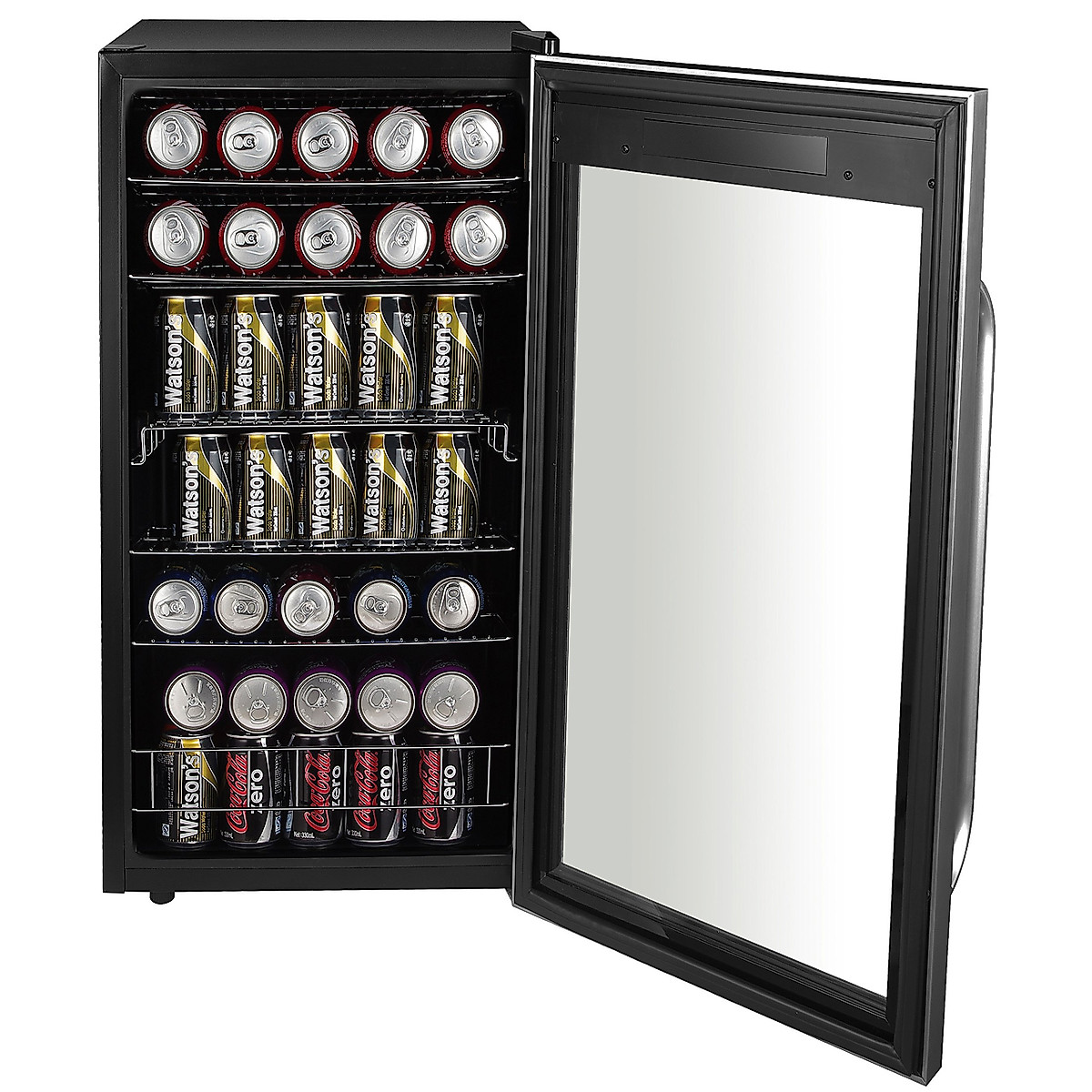 Whynter BR-1211DS Freestanding 121 Can Digital Control and Internal Fan & FWC-341TS 34 Bottle Freestanding Wine Refrigerator with Display Shelf and Digital Control, Stainless Steel, One Size