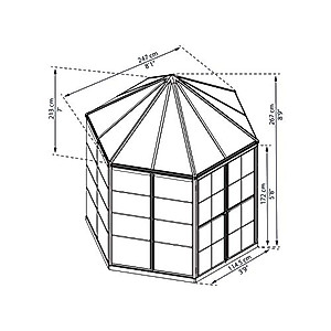 Palram - Canopia Oasis Greenhous - 7' x 8' x 9' - Gray