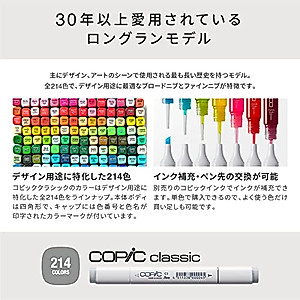 Copic Classic, Alcohol markers, 12pc set Toner Gray (New Ver.)