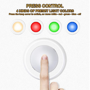 SIXDEFLY Wireless 16 Color Changing LED Puck Light 12 Pack LED Under Cabinet Lighting Closet Light Battery Powered Night Lights with Remote Control Dimmer & Timing Function