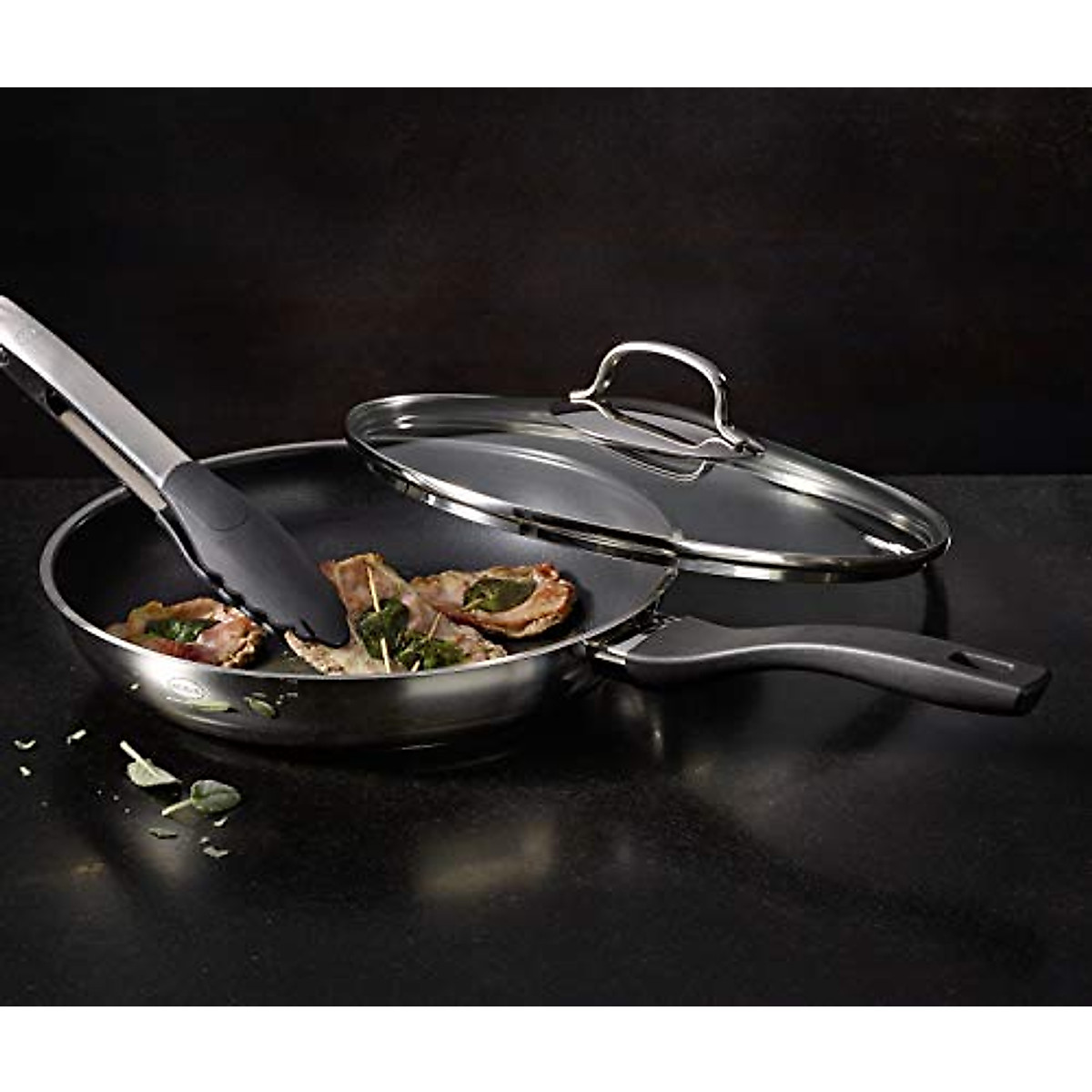 Rösle Elegance Stainless Steel Frying Pan, 9.5-inch, Stainless