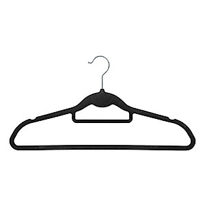 IRIS USA 586950 IRIS Non-Slip Clothes Hanger, Black, Set of 10, 10 Piece