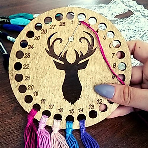 Lonjew Embroidery Floss Sorter, Organizer with Needle Holder Magnet, Cross Stitch Threads Organizer Keeps (Design15)