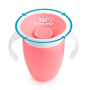 Munchkin Miracle 360 Trainer Cup, 7 Ounce 1-Pack - Pink by Munchkin