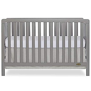 Dream On Me Ridgefield 5-in-1 Convertible Crib in Storm Grey, Greenguard Gold Certified
