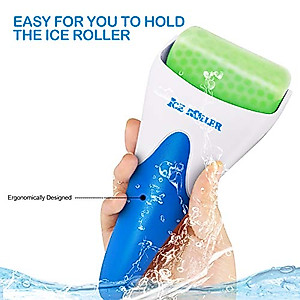 LATME Ice Roller for Face Eyes,Womens Gifts,Face Massager Roller Puffiness Migraine Pain Relief and Minor Injury(Green)