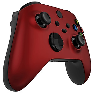 eXtremeRate Scarlet Red Replacement Shell for Xbox Series X & S Controller - Personalized Upgrade - Soft Touch Grip Custom Gaming Case Faceplate for Xbox Core Controller [Controller NOT Included]