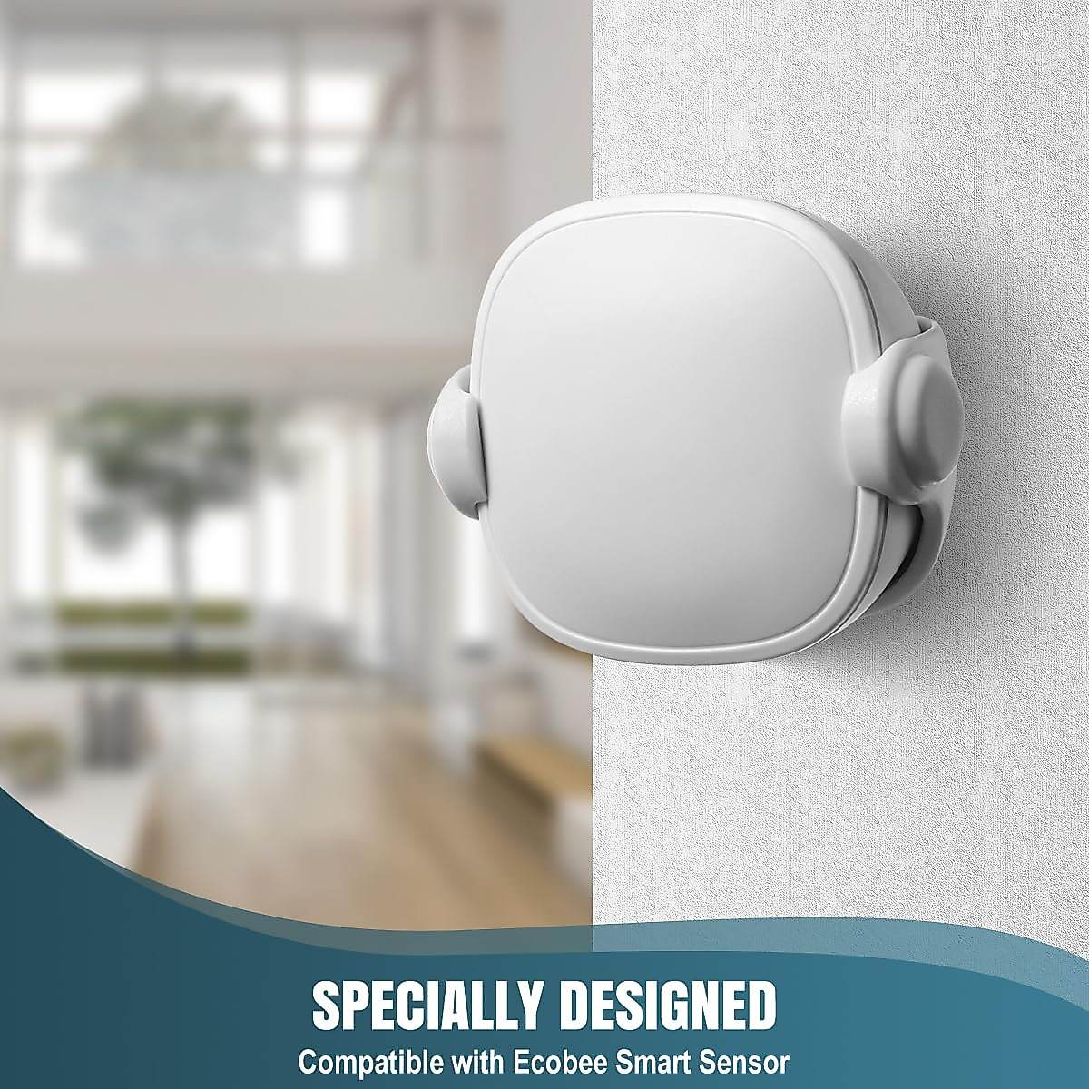 Lenink Wall Mount Compatible with Ecobee Smart Sensor, 2 Pack Smart Sensor Wall Holder Replacement Intelligent Robot Model (White)