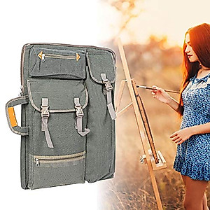 Naroote Art Student Portfolio Case, art portfolio case, Sketch Board Bag, Canva Multifunction Large Art Bag Outdoor Waterproof Art Supply 66 X 50Cm (Gray)