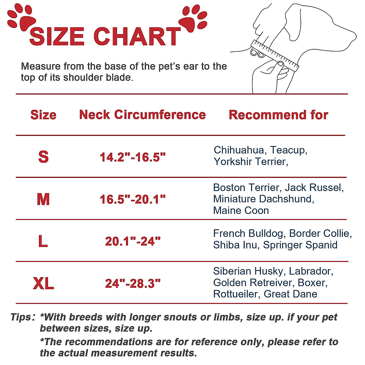 BUVUB Dog Cervical Collar Neck Brace, Help Pets Recovering From Vertebral Neck Injuries Sprains, Hernias Prevent Pets From Anti-bite Lick Wound Healing, Wounds and Rashes, Accelerated Recovery (Large)