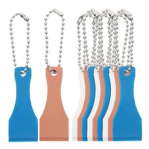 VILLCASE Scratch Off Ticket Scratcher, Ticket Scrapers Tools Plastic Scraper Tool for Tickets, Labels, Films, Lotto Cards, 12Pcs Random Color
