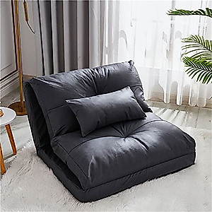 PDGJG Foldable with Reclining Position Love Seat Couch Adjustable Floor Couch and Sofa for Living Room and Bedroom