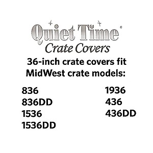 MidWest Homes for Pets Dog Crate Cover, Privacy Dog Crate Cover Fits MidWest Dog Crates, Crate Cover Only, Machine Wash & Dry, Black, 36-Inch