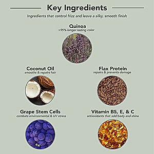 Framesi Color Lover Smooth Shine Conditioner, 33.8 fl oz, Sulfate Free Conditioner with Coconut Oil and Quinoa, Color Treated Hair