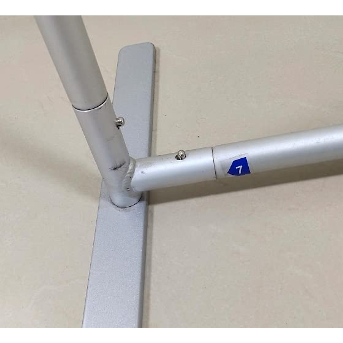 BannerBuzz EZ Extend Display Banner Stand, Hardware only, durable light weight portable easy to assemble, multi-purpose for Indoor Outdoor Advertising and Displays (4' W X 6.5' H Feet)