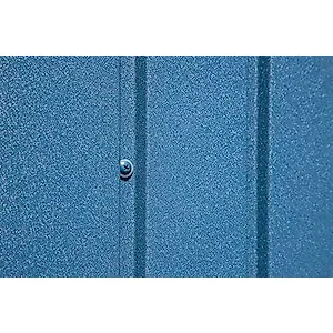 Arrow Shed Elite 14' x 16' Outdoor Lockable Gable Roof Steel Storage Shed Building, Blue Grey