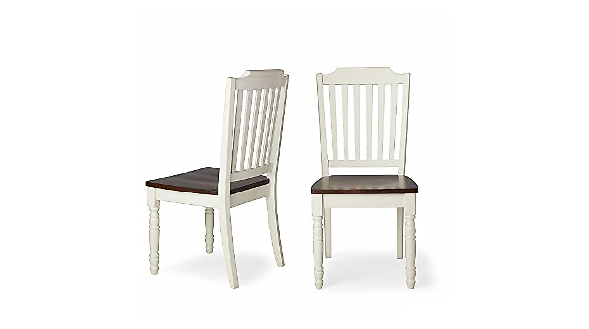 Inspire Q Mackenzie Two-Tone Dining Chairs Set of 2 | Rustic Elegance