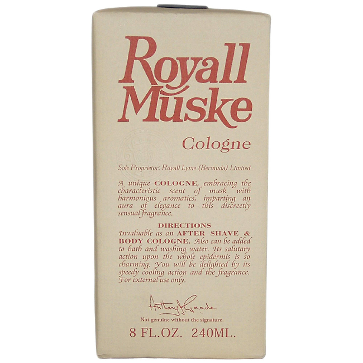 Royall Muske By ROYALL FRAGRANCES FOR MEN 8 oz All Purpose Lotion / Cologne