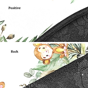 Safari Jungle Animals Personalized Polyester Fiber Non-Slip Home Decor Carpets,Custom Area Rug Carpet Floor Mat for Bedroom Living Room Home Playroom Size 5.2'x7.5'