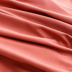 Mohap Duvet Cover 3 Piece Set Soft All Season Warm Luxury Brushed Microfiber 1800 Comforter Cover with 2 Matching Shams Queen Coral