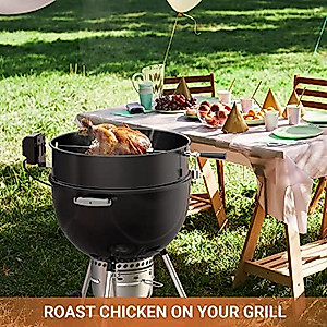 onlyfire Rotisserie Ring Kit for Weber 22-1/2-Inch Charcoal Kettle Grill and Other Similar Models