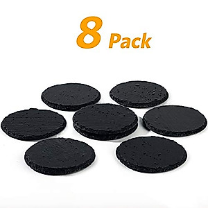 Urbanstrive Eco-Friendly Slate Drink Coasters with Holder, Set of 8, Round Slate Stone Coasters for Drinks Bar Home, 4 Inch, Black