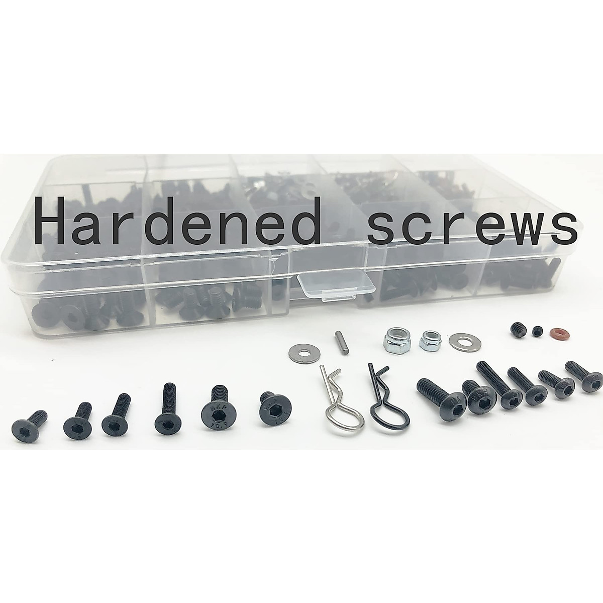 1000pcs Universal RC Screw Kit Screws Assortment Set, Hardware Fasteners for Traxxas Axial Redcat HPI Arrma SCX10 Losi 1/8 1/10 1/12 1/16 Scale RC Cars Trucks Crawler (1000pcs RC Screws)