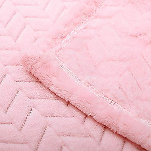 Baby Blanket Flannel, Cozy Throw Blankets for Newborn Infant and Toddler, Super Soft and Warm Receiving Baby Blanket for Crib Stroller (Pink 30 * 40")