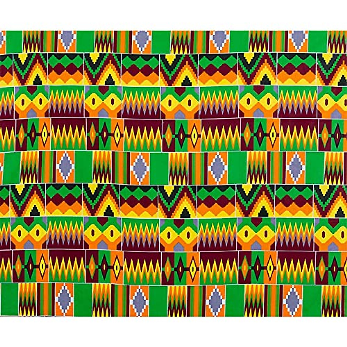 African Fabric Cotton Ankara Print Fabric 6 Yards for Party Dress