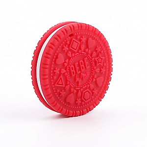 Bebe Silicone Baby Teether Toys & Gum Massagers, 1 Hard & 1 Soft Cookies & Raspberry
