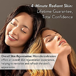 Microderm GLO Diamond Microdermabrasion Machine and Suction Tool - Clinical Micro Dermabrasion Kit for Anti Aging, Advanced Home Facial Treatment System, Blackhead Remover & Exfoliator for Acne Scars