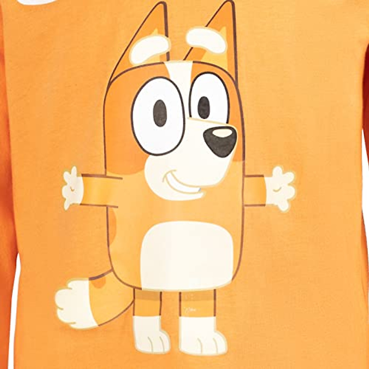 Bluey Bingo Little Boys Girls 3 Pack Long Sleeve Graphic T-Shirt Orange/Blue/Gray 7-8