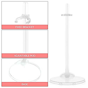 ARTIBETTER 12Pcs Doll Stand Transparent Doll Stand Plastic Doll Display Holder Clear Action Figures Doll Accessories