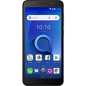 Alcatel 1X Unlocked Smartphone (AT&T/T-Mobile) - 5.3" 18:9 Display, Android Oreo (Go Edition), 8MP Rear Camera, 4G LTE - Dark Gray (U.S. Warranty)
